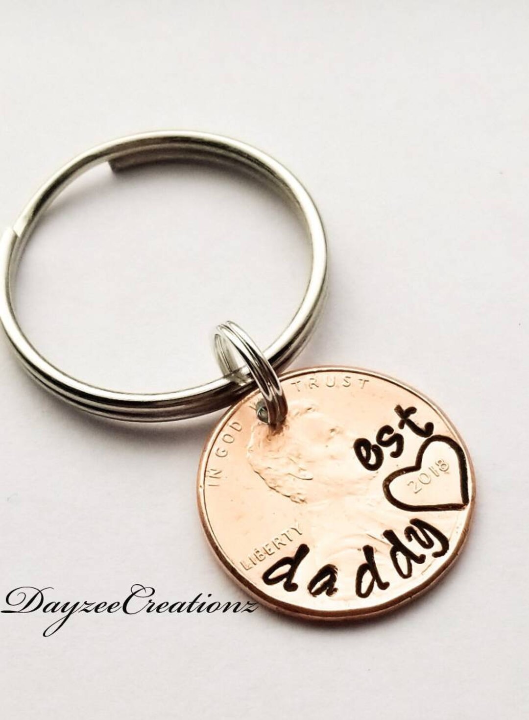 Personalized Daddy Penny Keychain New Daddy 1st Father's - Etsy