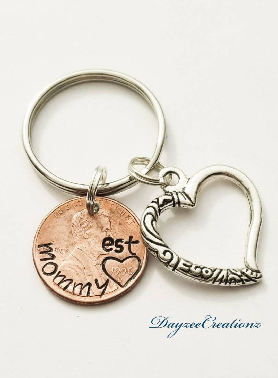 Personalized Mommy Penny Keychain, New Mommy, Mother's Day Gift, Mom ...