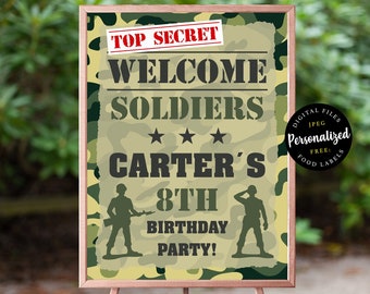 Camo Party Sign - Etsy