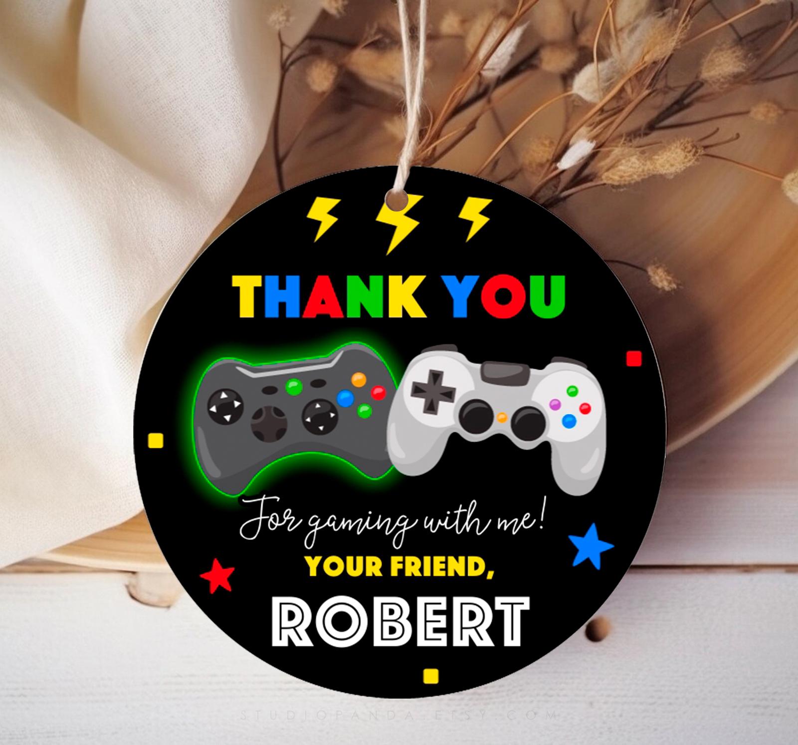 Video Game Tags, Personalized, Video Game Card, Video Game Thank You ...