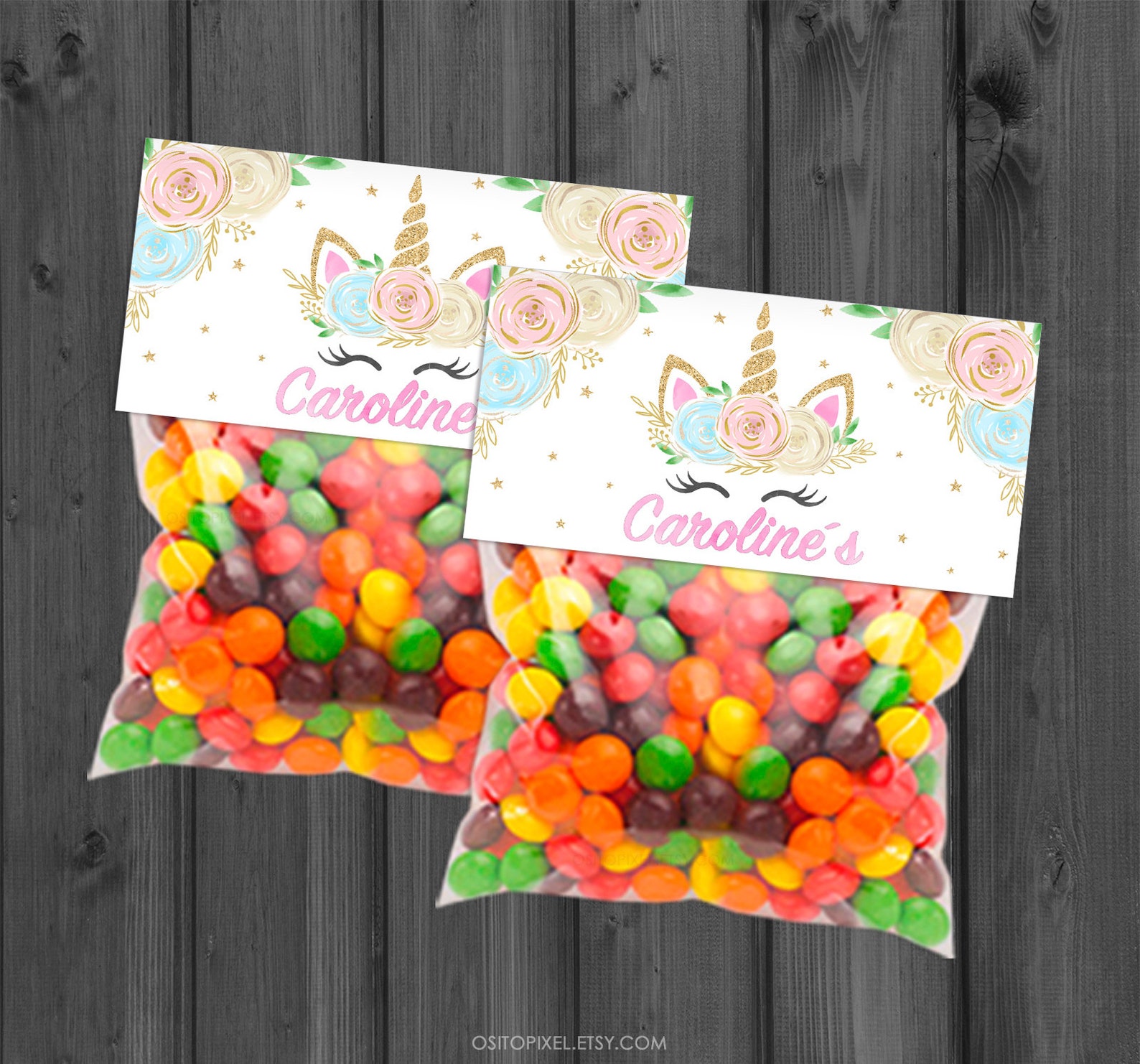 Unicorn Candy Bar Wrappers Personalized Kiss Hershey Party - Etsy