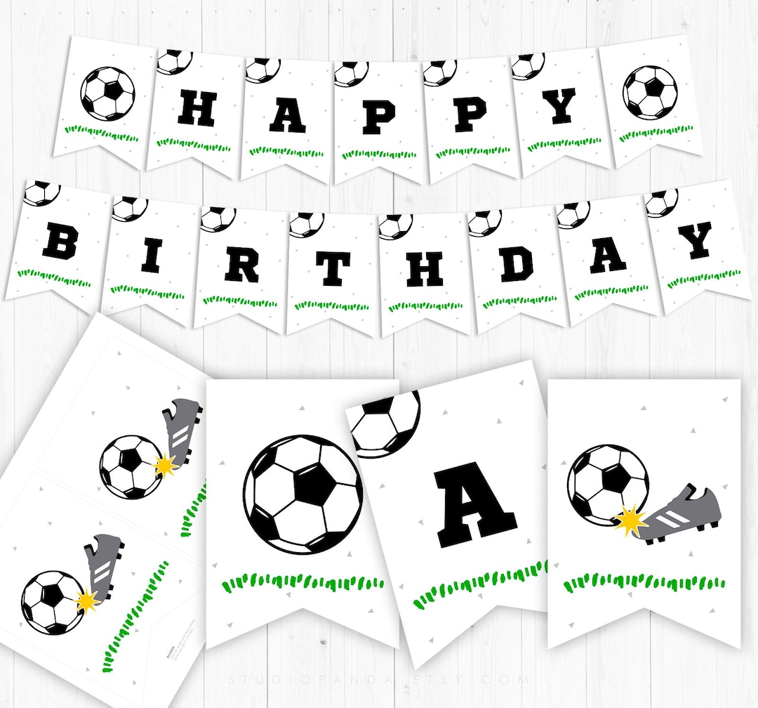 Soccer Banner, Instant Download, Soccer Poster, Soccer Sign, Soccer ...