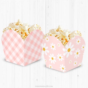 Daisy Flower Popcorn Box, Personalized, Daisy Decoration, Daisy ...