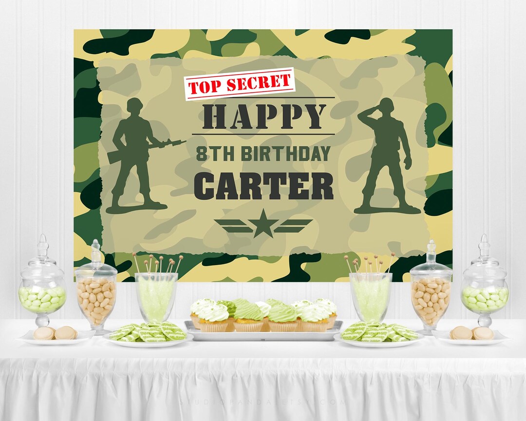 Soldier Backdrop, Instant Download, Soldier Background, Soldier Banner ...