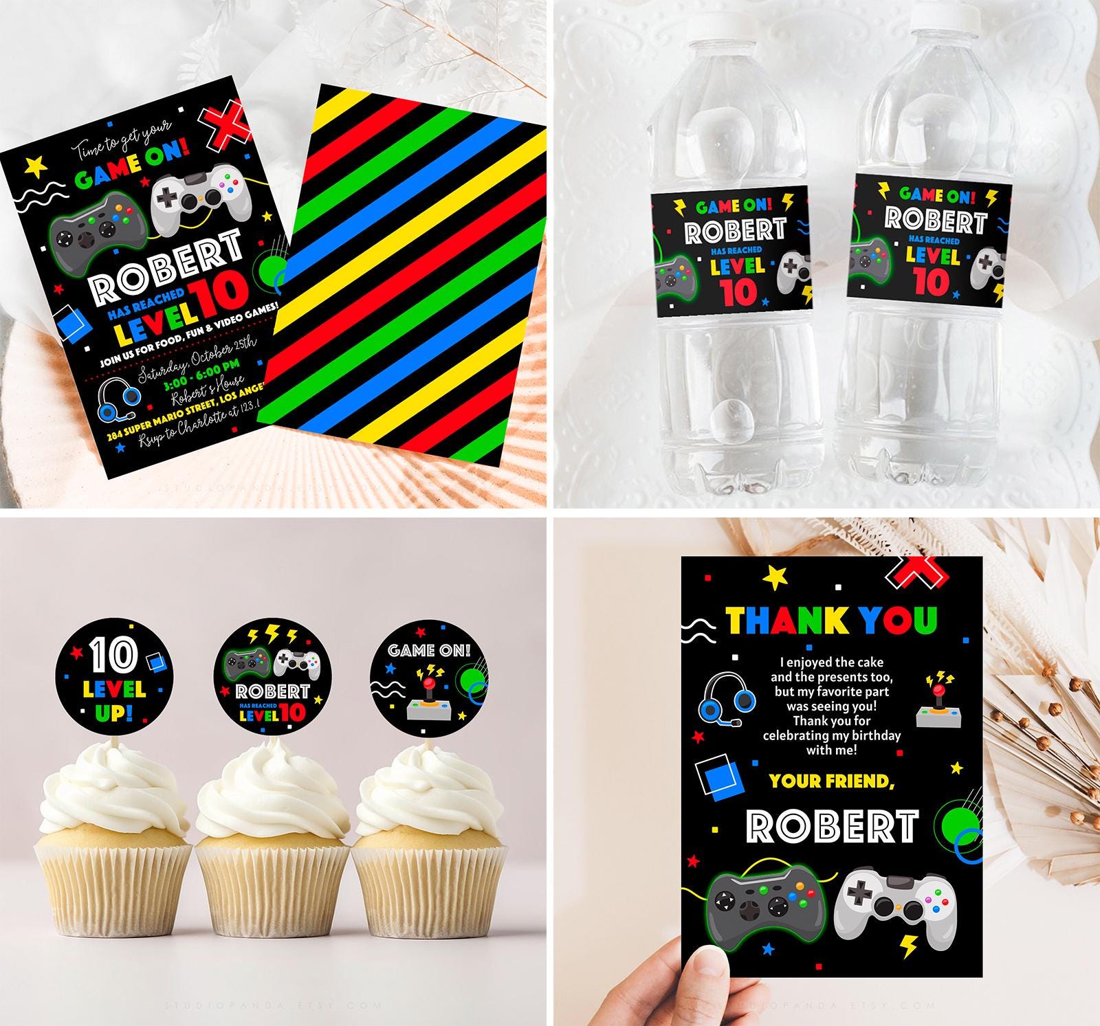 Video Game Bundle, Personalized, Gamer Bundle, Gamer Decoration, Game ...