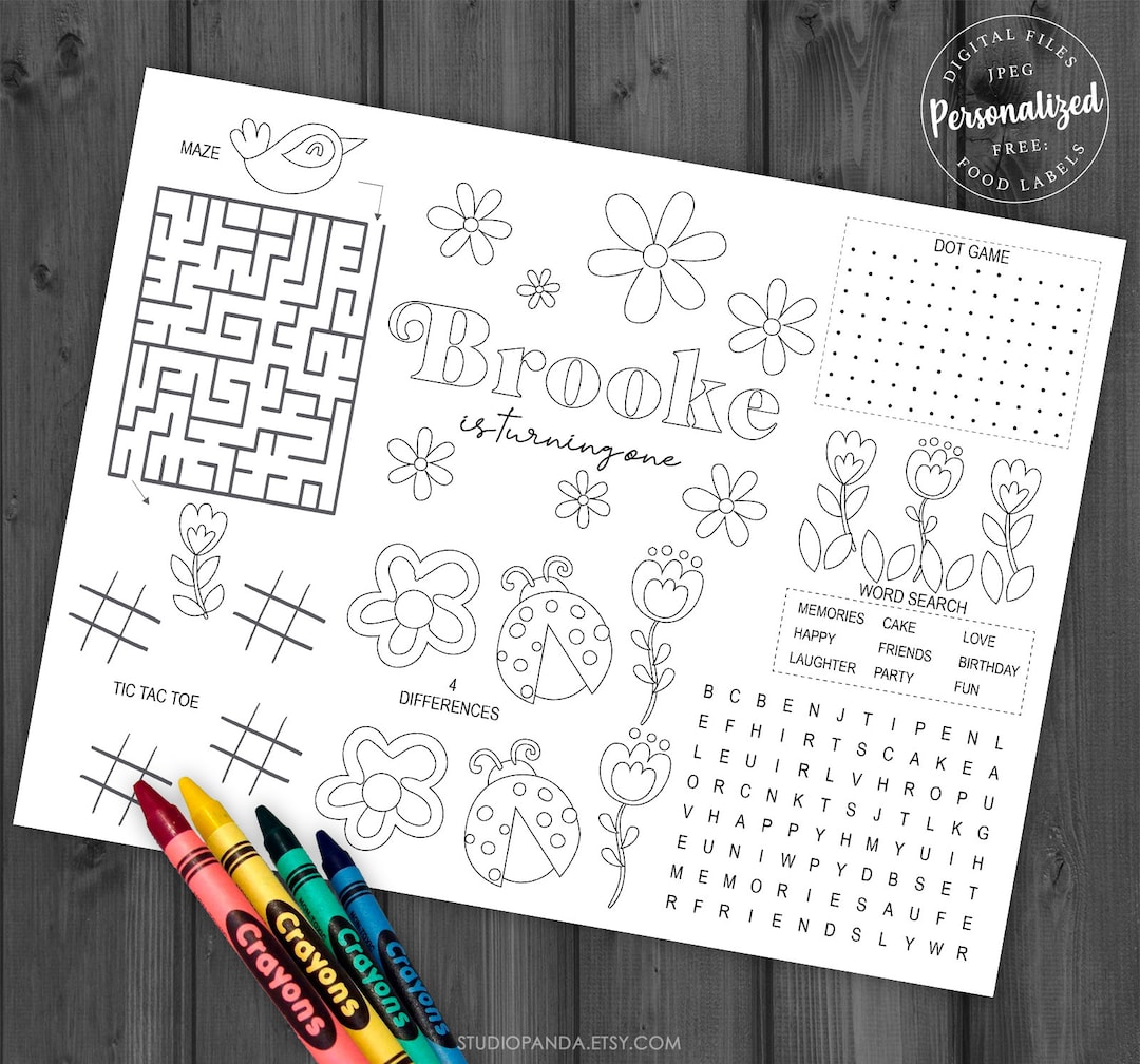 Daisy Flower Activity and Coloring Pages, Personalized, Daisy ...