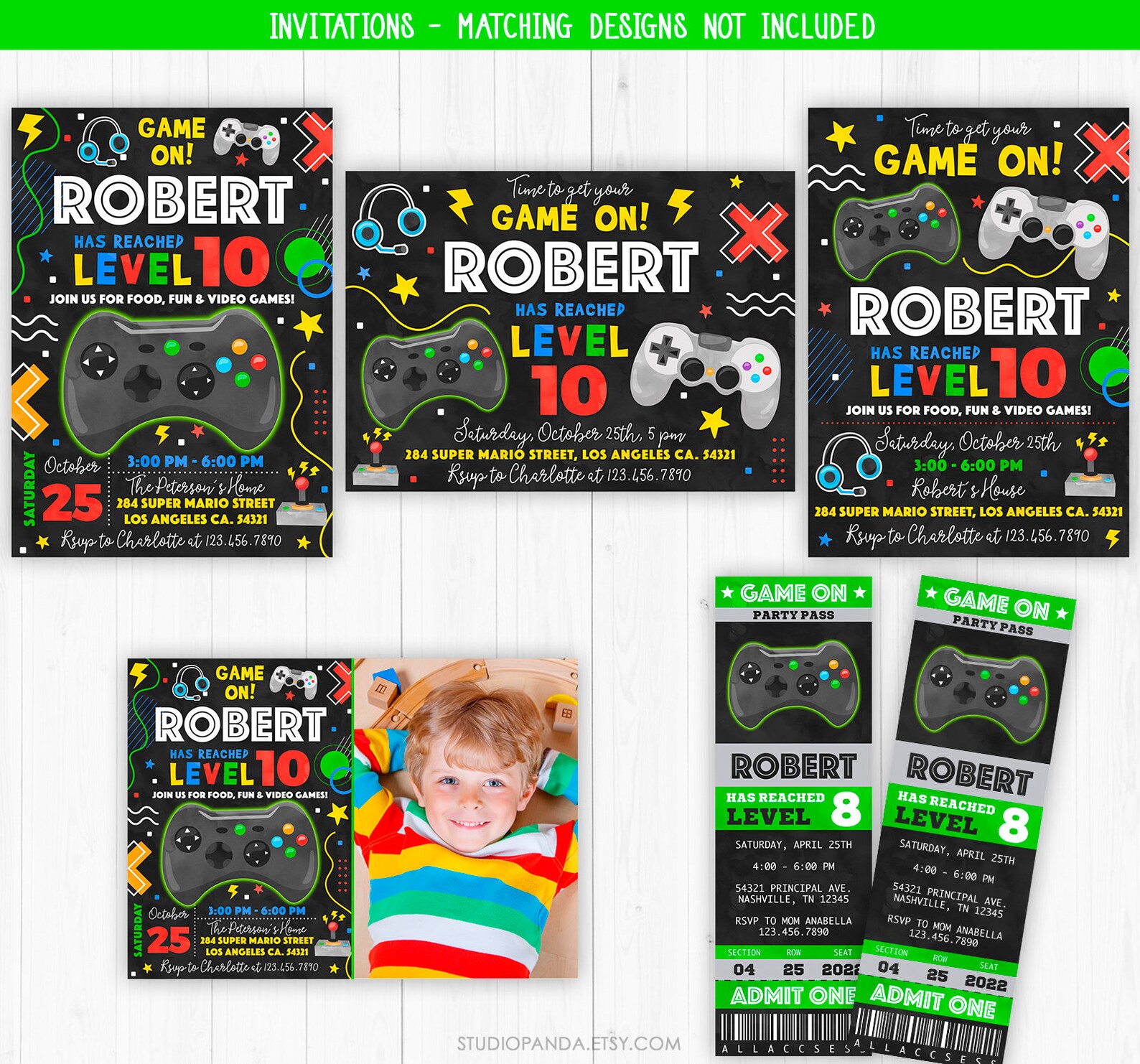 Video Game Thank You Tags Personalized Video Game Party - Etsy