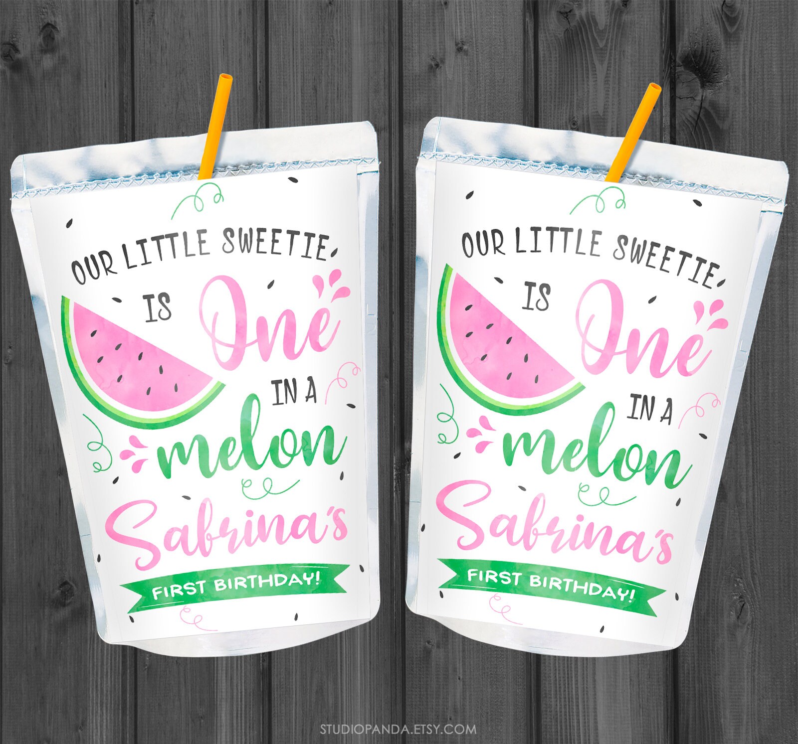 Watermelon Candy Wrappers, Personalized, Watermelon Chip Bag ...