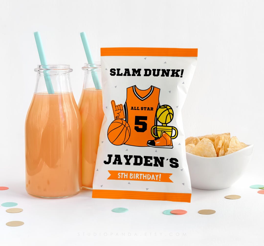 Basketball Chip Bag, Personalized, Basketball Wrapper, Basketball ...