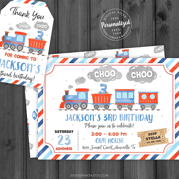 Train Invitation - Etsy