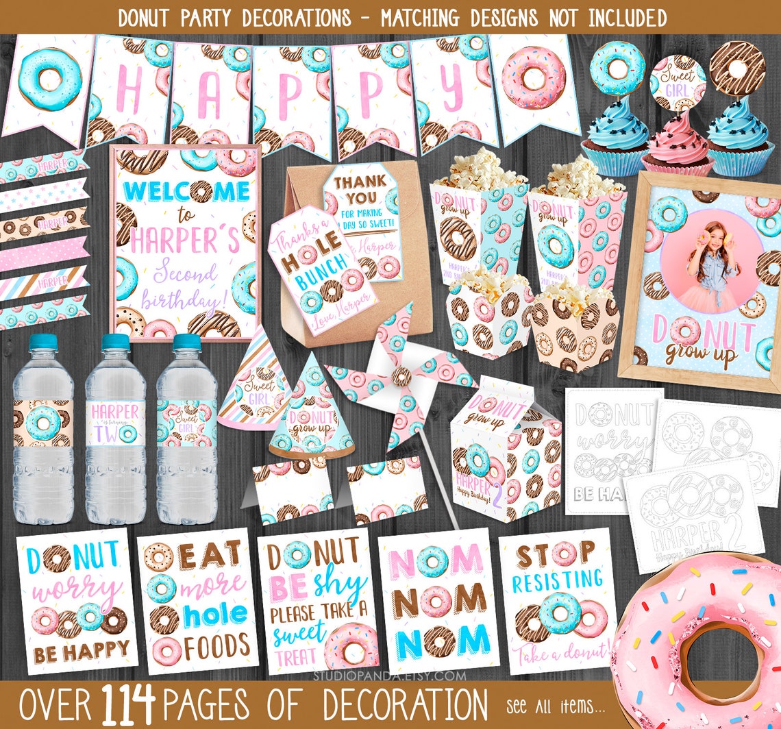 Donut Mini Pringles, Personalized, Donut Wrappers, Donut Treat, Donut ...