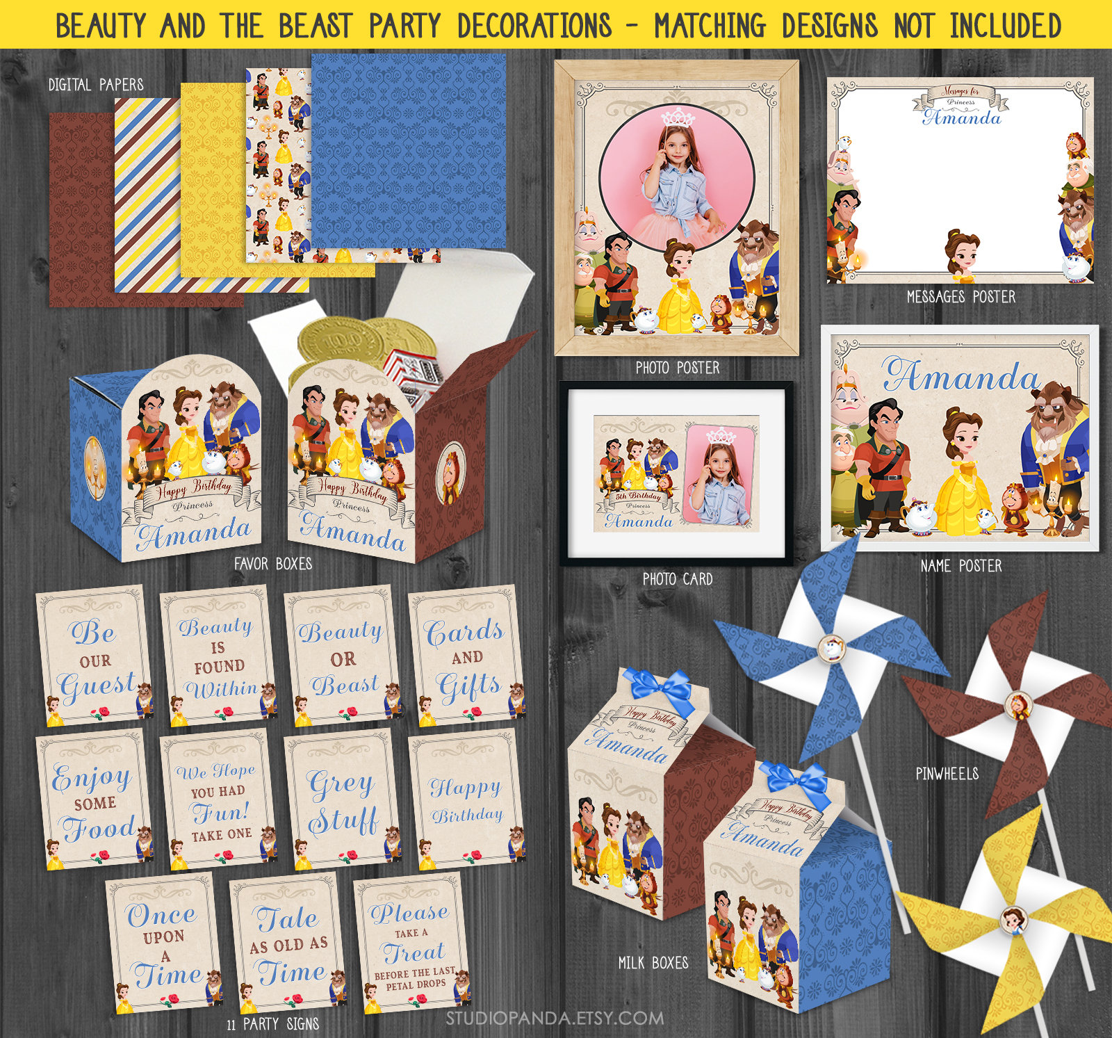 Beauty And The Beast Welcome Sign Personalized Beauty | Etsy