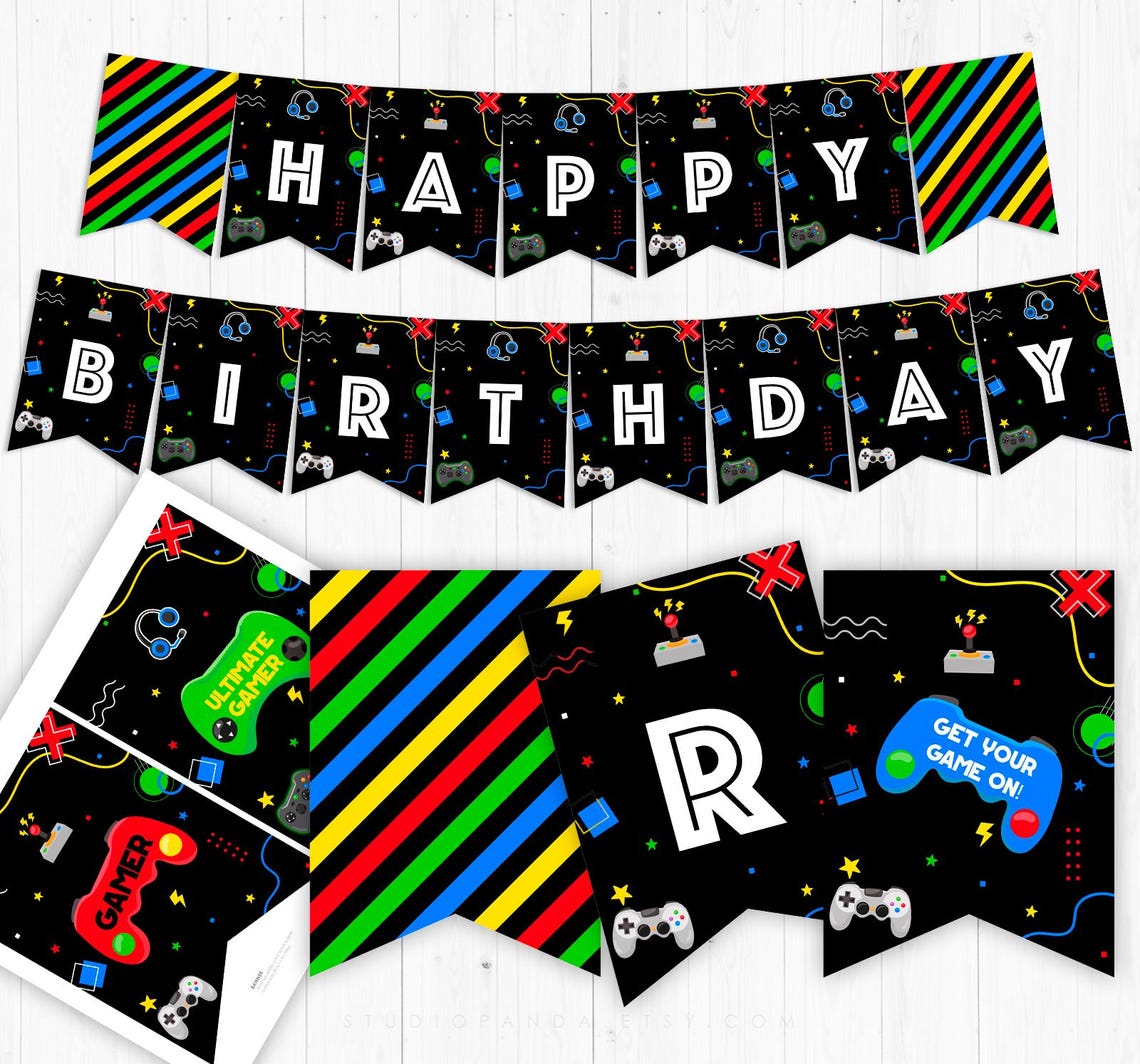 Video Game Welcome Sign, Personalized, Video Game Banner, Video Game ...