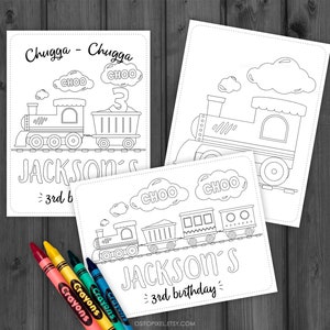 Train Printable Activity and Coloring Pages, Personalized, Train ...