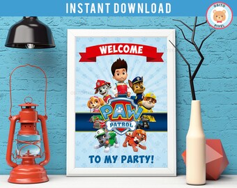 Paw patrol sign | Etsy