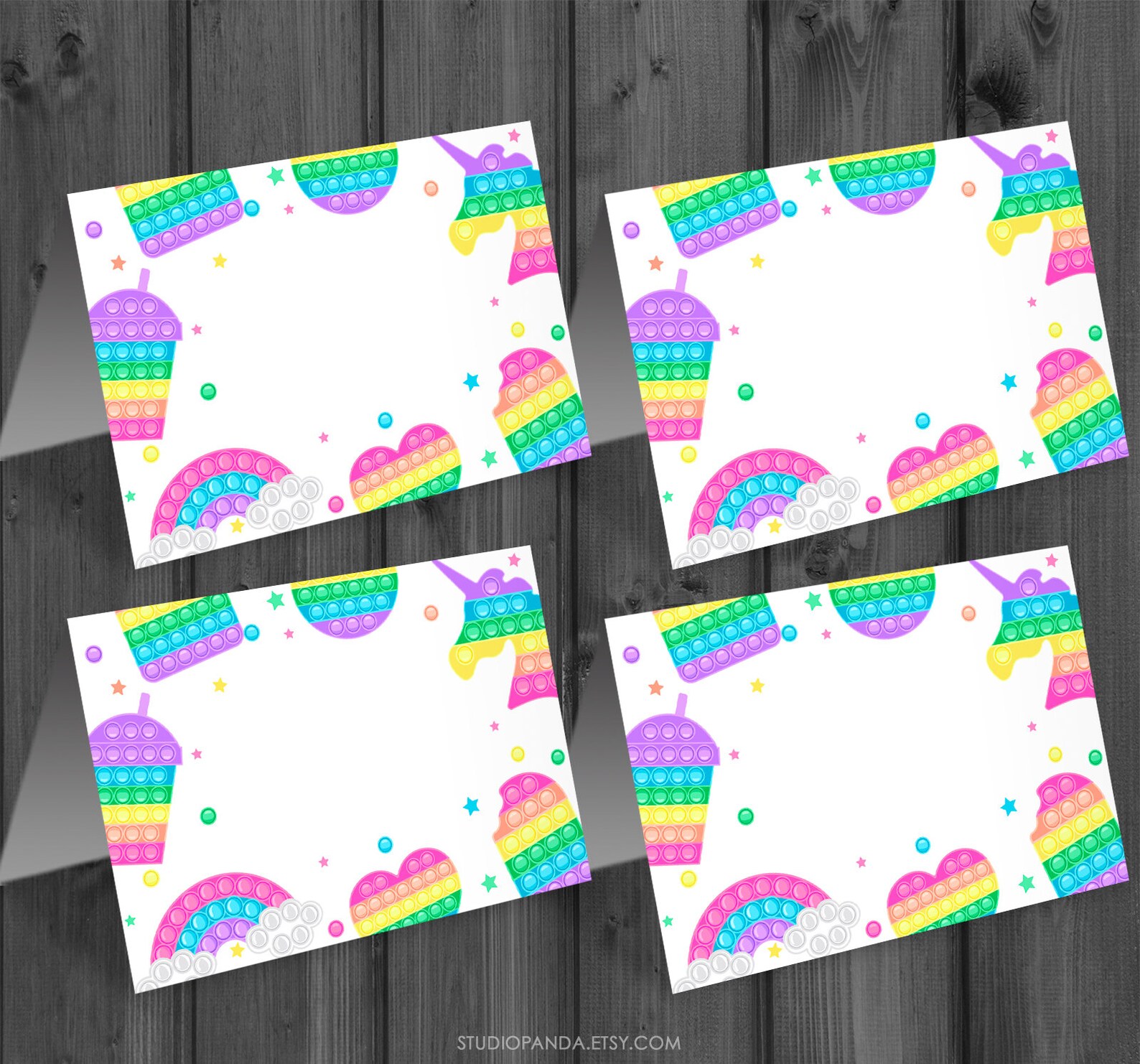 Pop It Popcorn Box Personalized Pop It Decoration Fidget - Etsy