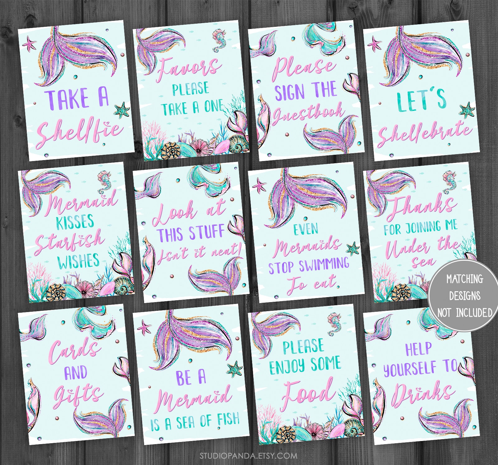 Even Mermaids Stop Swimming To Eat Sign Instant Download | Etsy