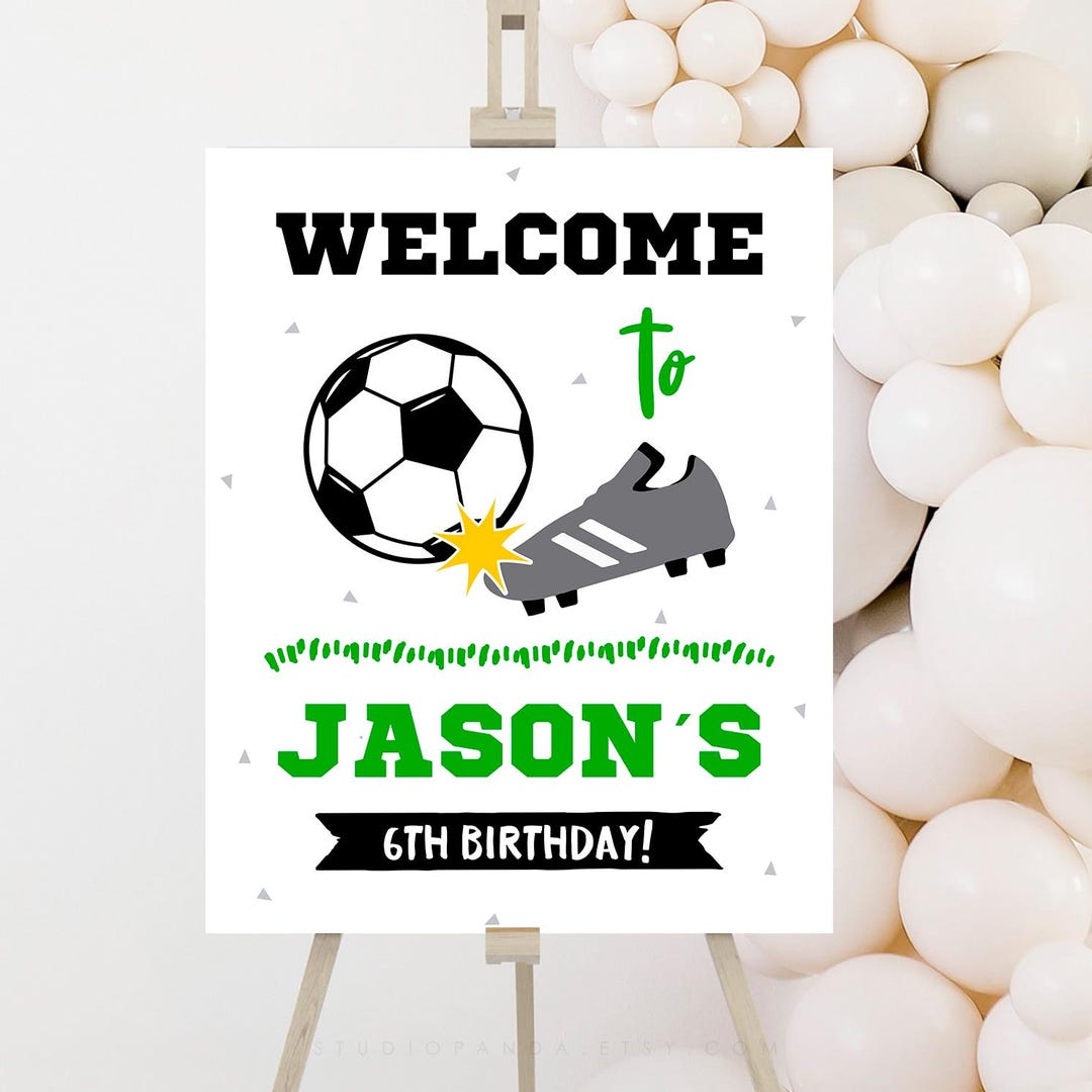Soccer Welcome Sign, Personalized, Soccer Banner, Soccer Sign, Soccer ...