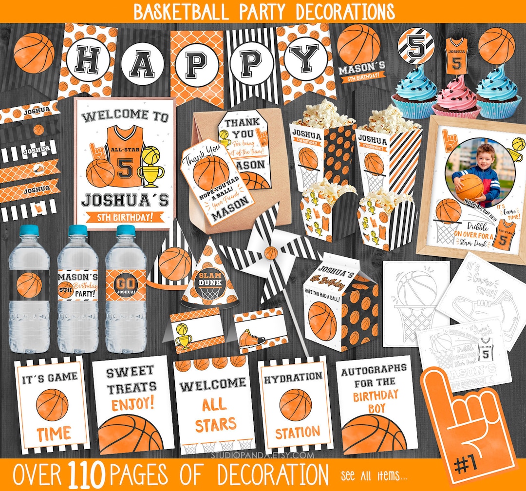Basketball Party Decorations, Personalized, Sport Decoration ...