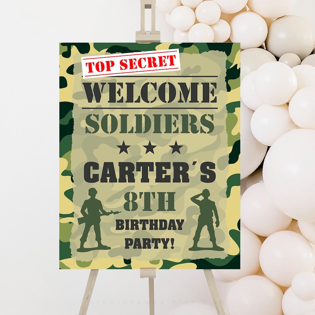 Soldier Welcome Sign, Instant Download, Soldier Banner, Soldier Sign ...