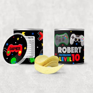 Video Game Chip Bag, Personalized, Video Game Label, Video Game Wrapper ...