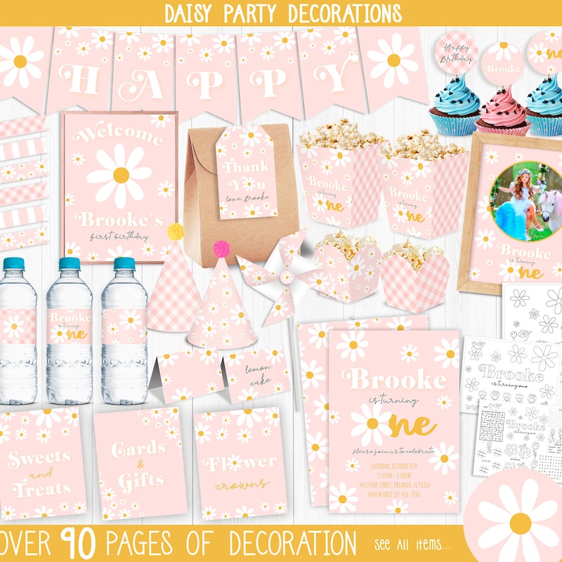 Daisy Party Decorations - Etsy