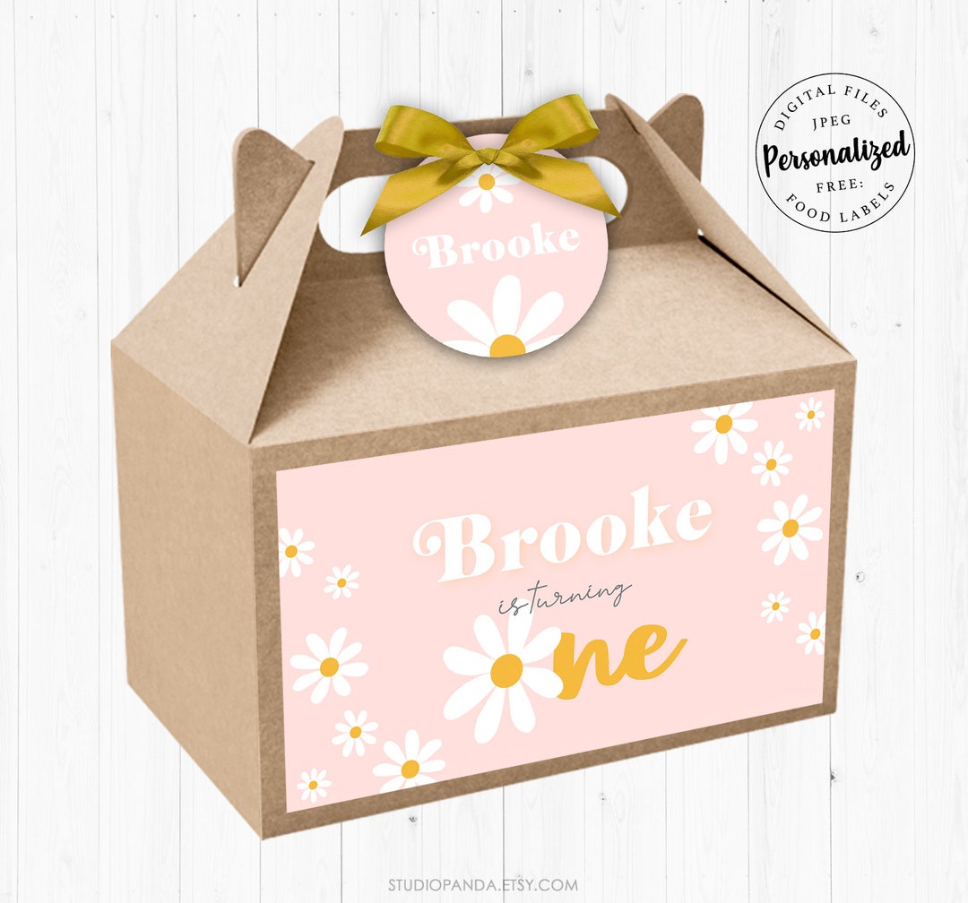 Daisy Flower Gable Box Label, Personalized, Daisy Decoration, Daisy ...