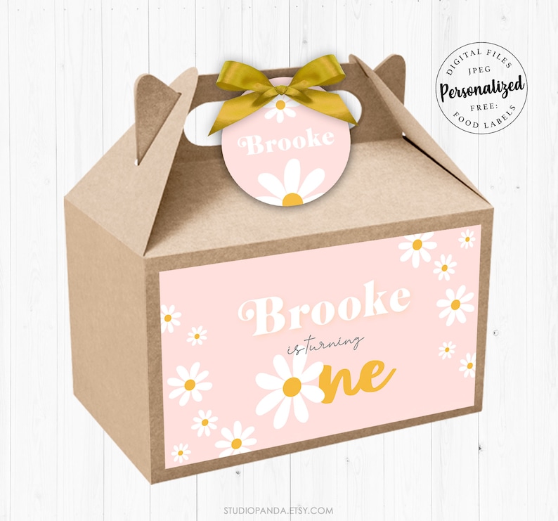 Daisy Flower Gable Box Label, Personalized, Daisy Decoration, Daisy ...