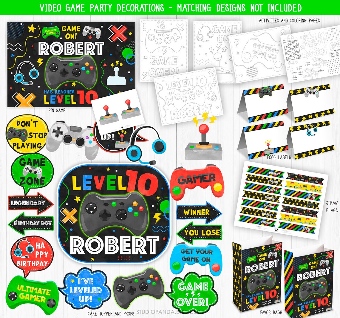 Video Game Power up Station Sign Instant Download Video Game - Etsy