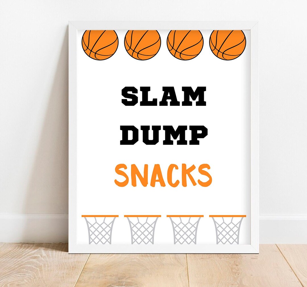 Basketball Snacks Sign, Instant Download, Basketball, Basketball Sign ...