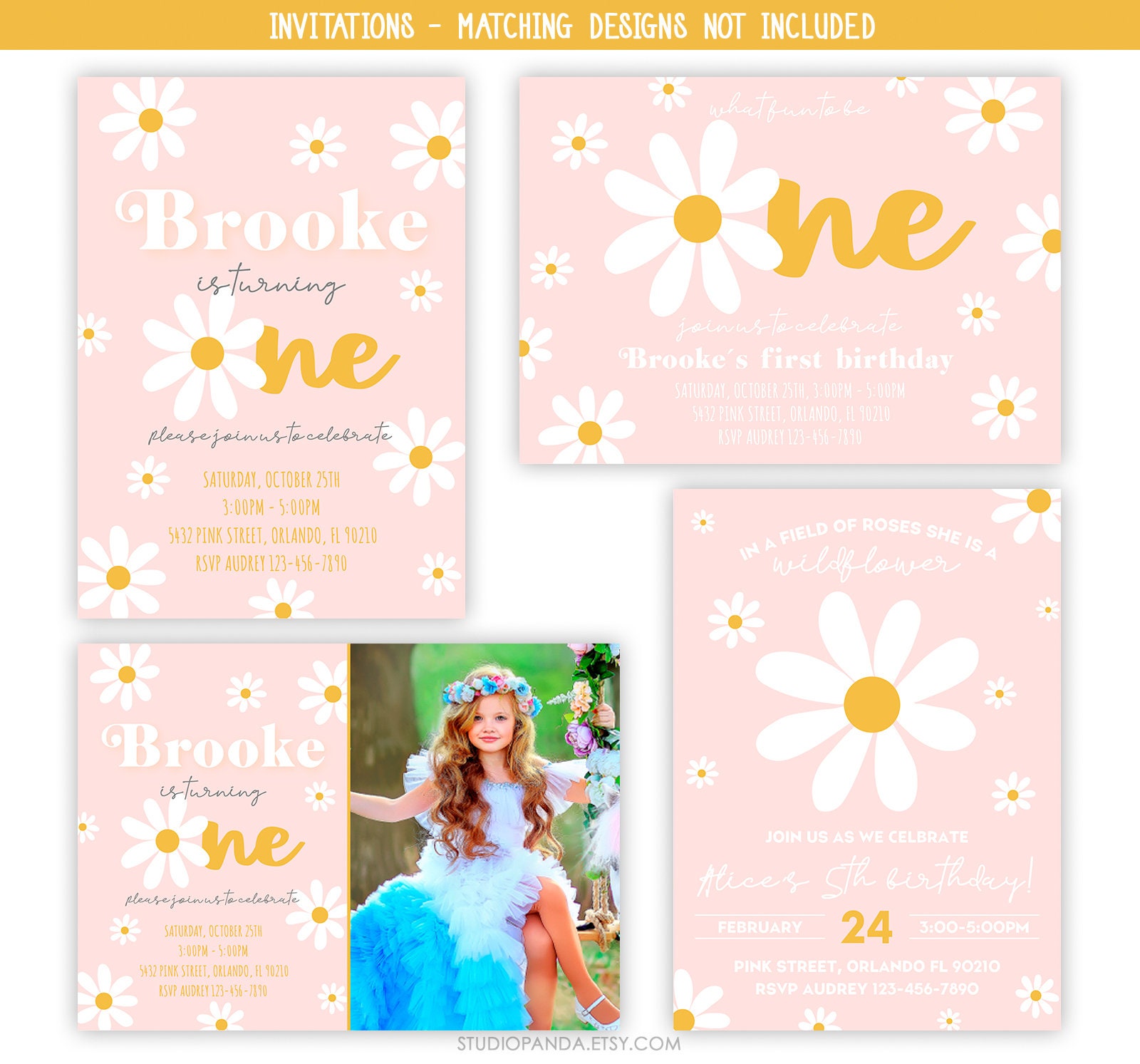 Daisy Flower Party Decorations, Personalized, Daisy Bundle, Daisy ...
