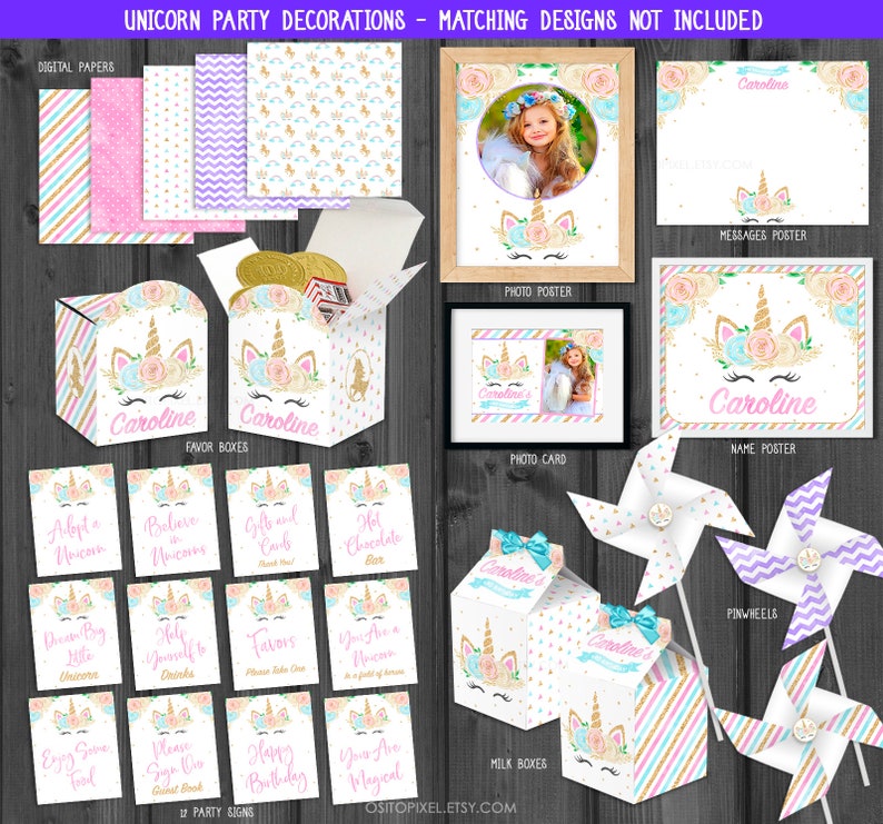 Unicorn Candy Bar Wrappers Personalized Kiss Hershey Party - Etsy