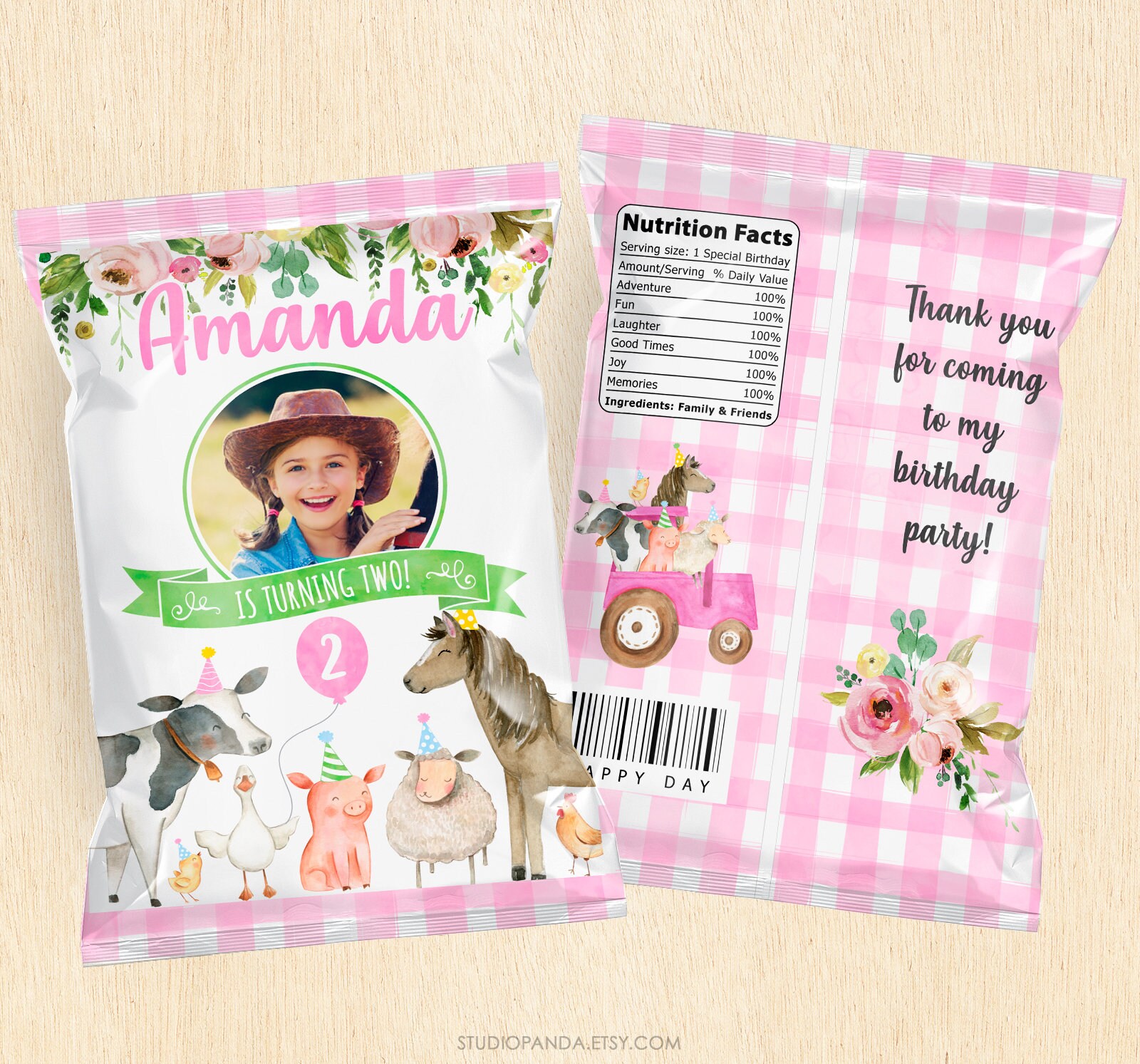 Farm Girl Candy Wrappers 2, Personalized, Farm Bundle, Farm Decoration ...