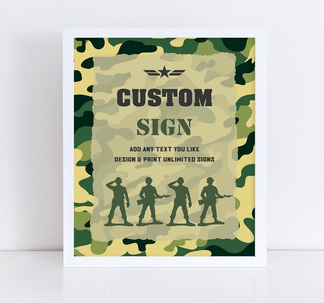 Soldier Custom Sign, Instant Download, Soldier Sign, Soldier Banner ...