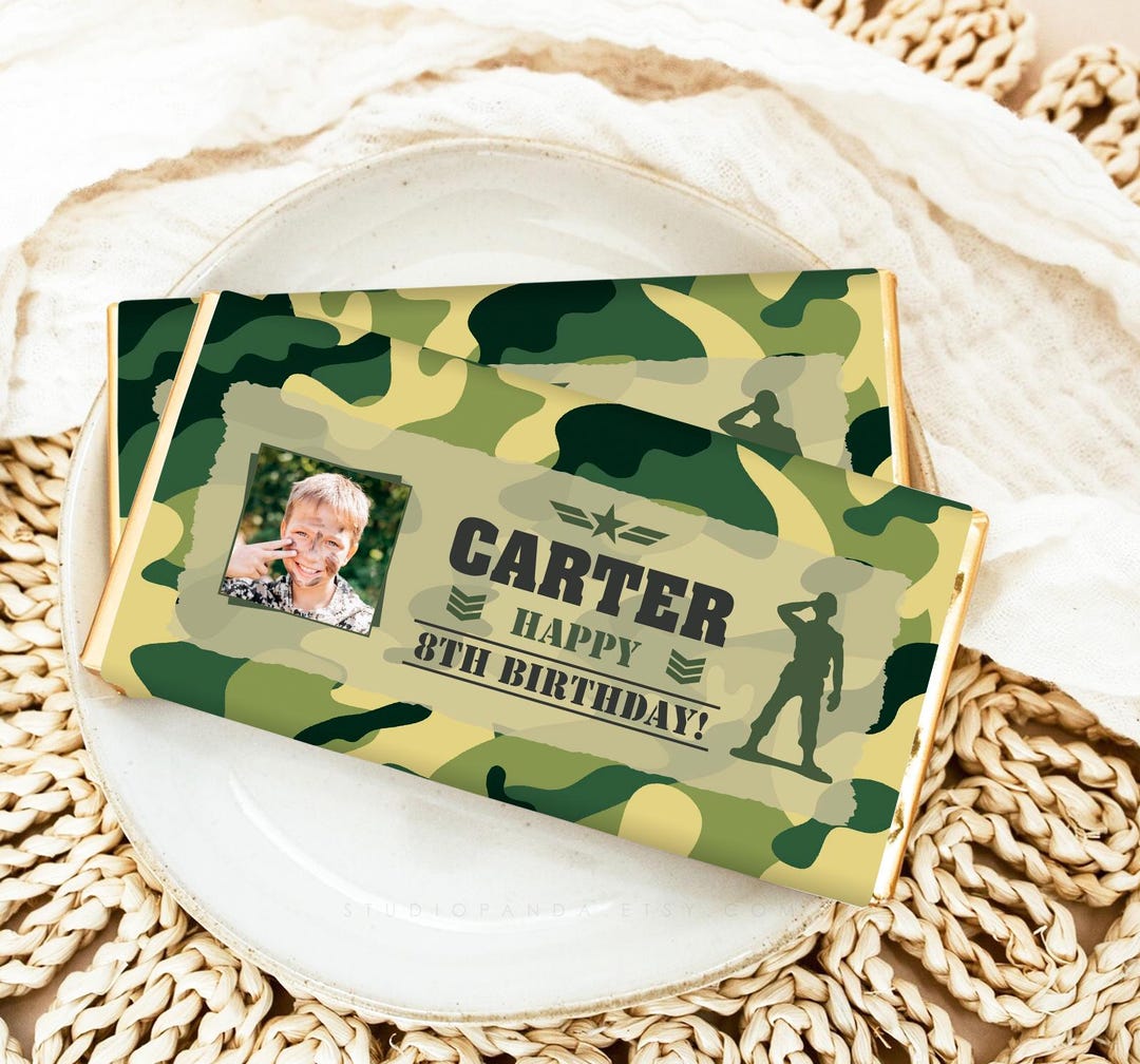 Soldier Bar Wrapper With Photo, Instant Download, Soldier Wrapper ...