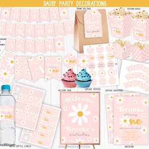 Daisy Flower Party Decorations, Personalized, Daisy Bundle, Daisy ...