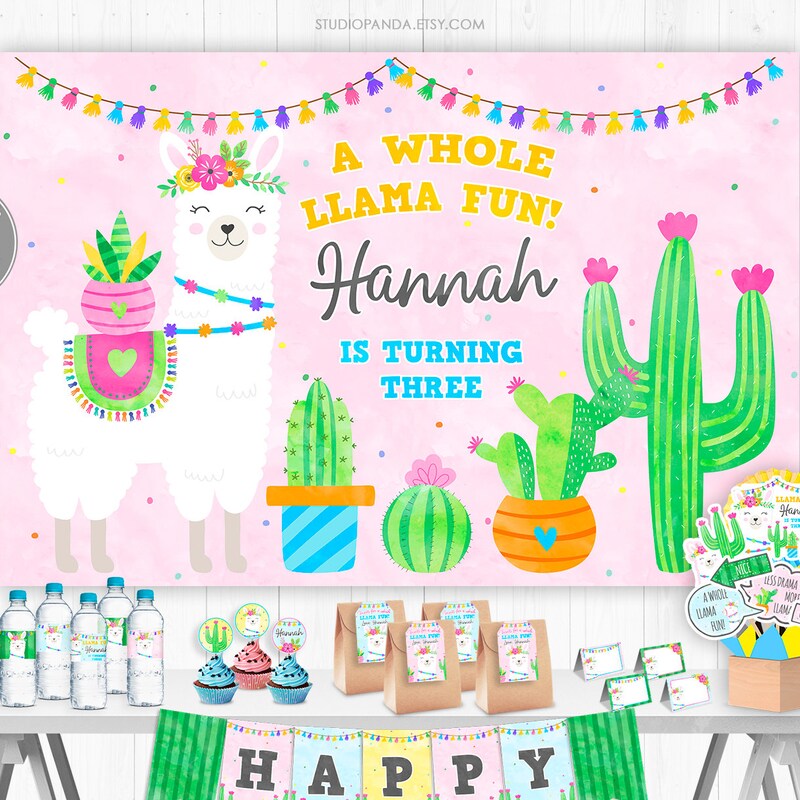 Llama Banner - Etsy