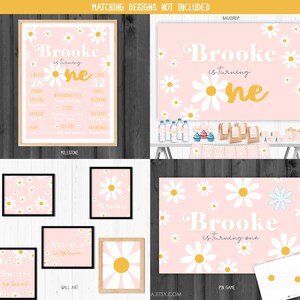 Daisy Flower Banner, Instant Download, Daisy Decoration, Daisy Birthday ...