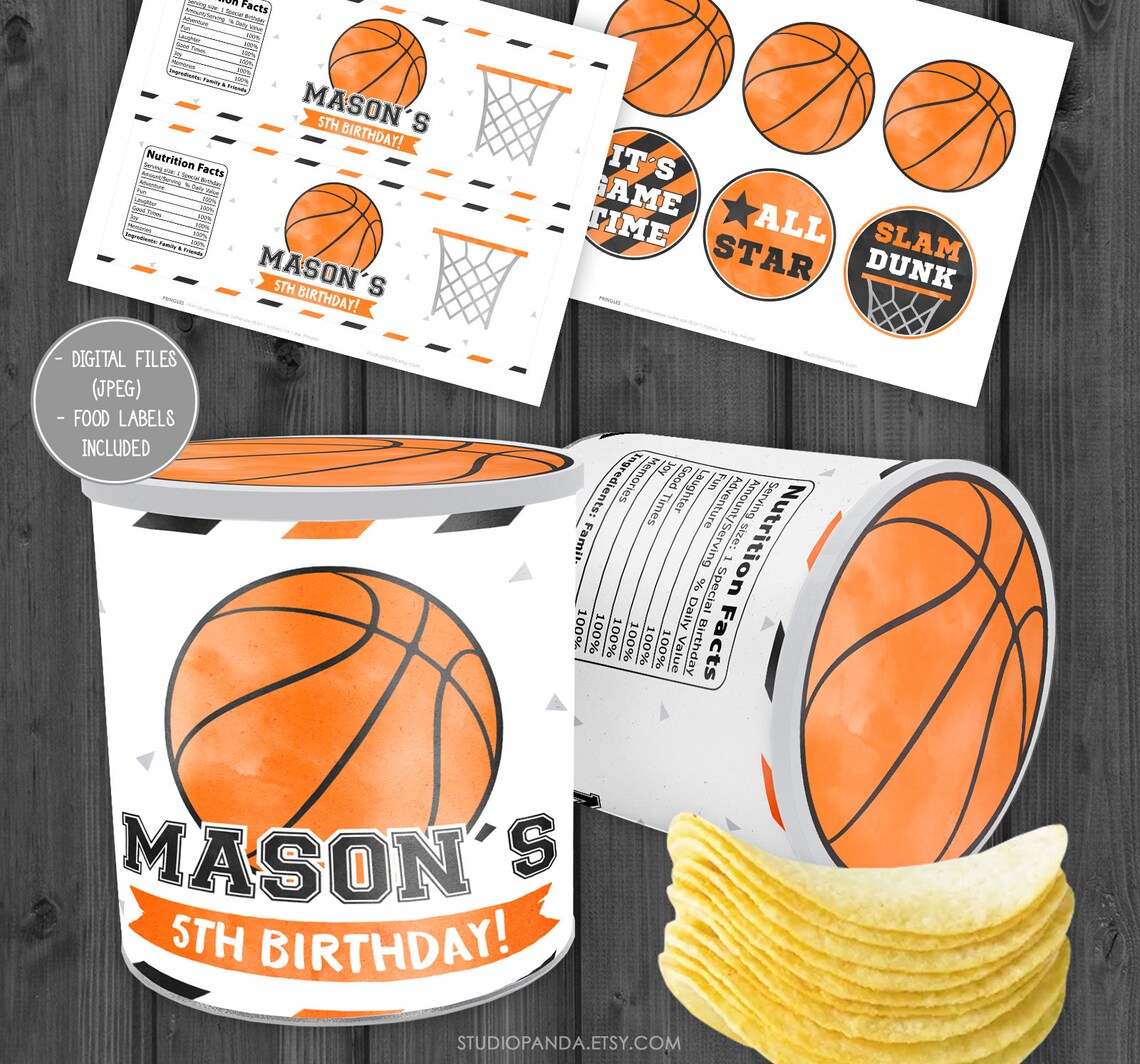 Basketball Mini Pringles Personalized Sport Pringles - Etsy