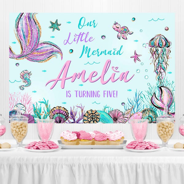 Mermaid Backdrop - Etsy