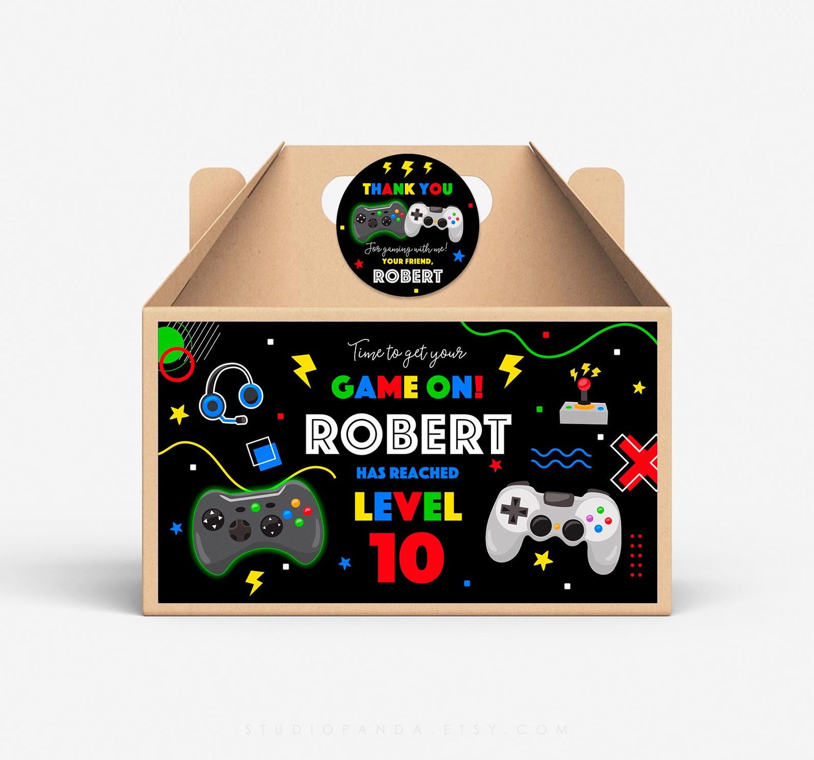 Video Game Gable Box Label, Personalized, Video Game Label, Video Game ...