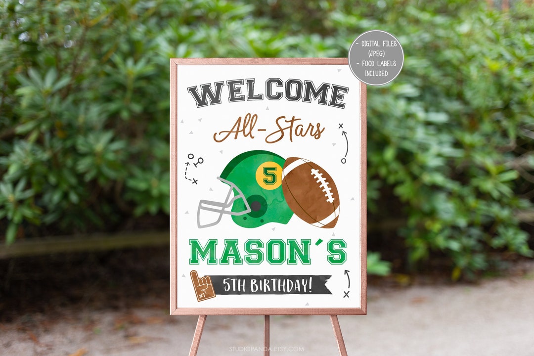 Football Welcome Sign, Personalized, Football Banner, Football Sign ...