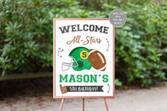 Football Welcome Sign Personalized Football Banner Football - Etsy