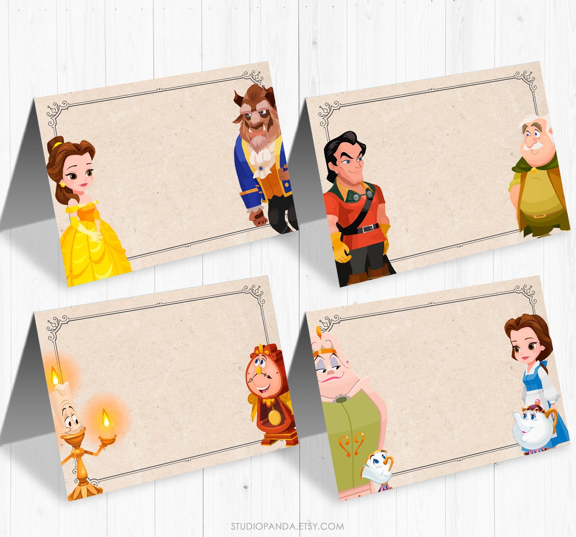 Beauty and the Beast Activity and Coloring Pages, Personalized, Beauty ...