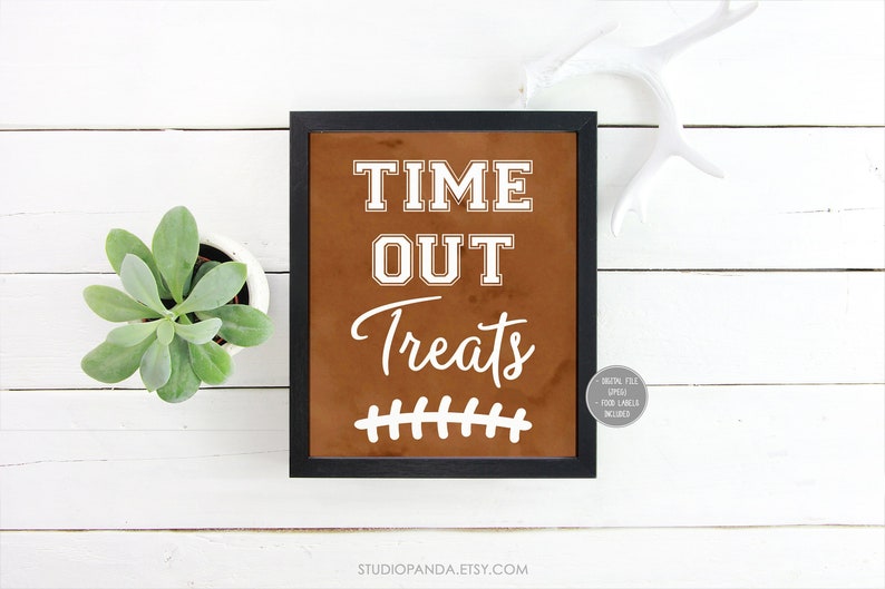 Football Time Out Treats Sign Instant Download Football | Etsy