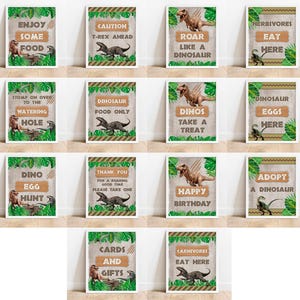 Dinosaur Banner, Instant Download, Dinosaur Decoration, Dinosaur ...
