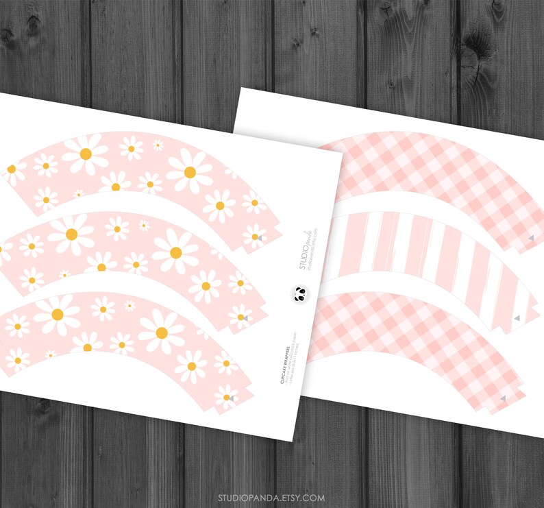 Daisy Flower Cupcake Toppers, Personalized, Daisy Decoration, Daisy ...
