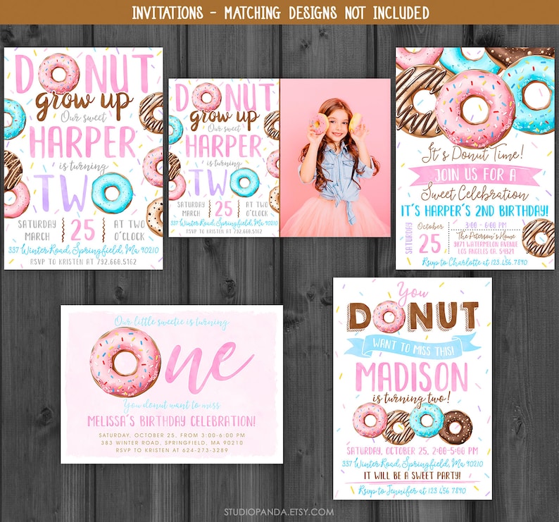 Donut Water Bottle Labels Personalized Donut Labels Donut - Etsy