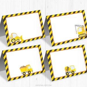 Construction Thank You Tags, Personalized, Construction Favor ...