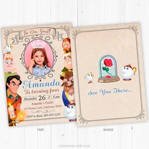 Beauty and the Beast Invitation 5, Personalized, Beauty Bundle, Beauty ...